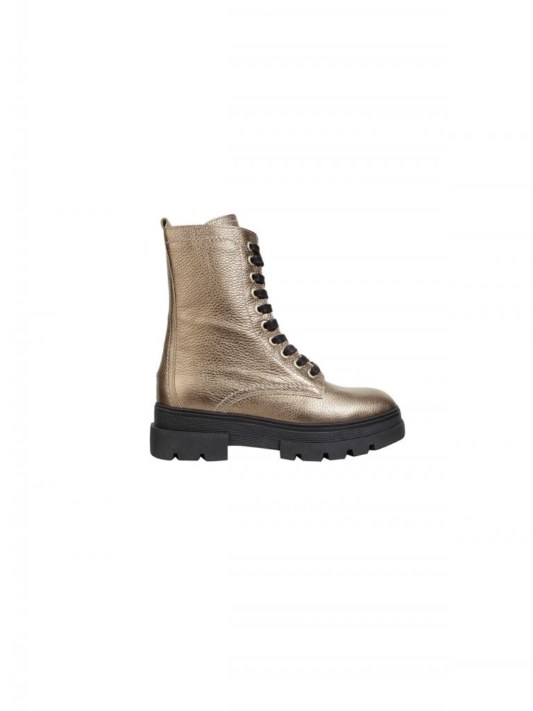 TOMMY HILFIGER Schnurboots Rugged Classic Metallic gold